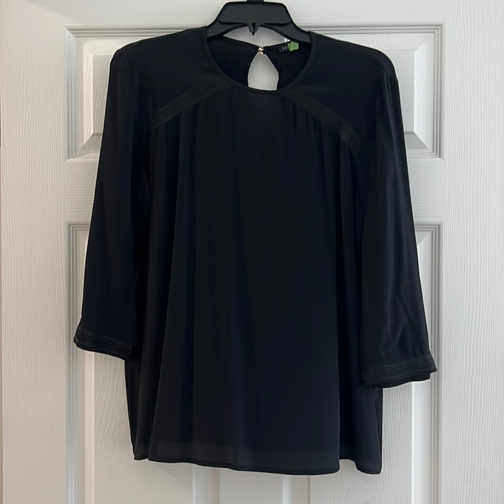 Versace Silk Shirt With Greca Design Details Size 42 - Gem